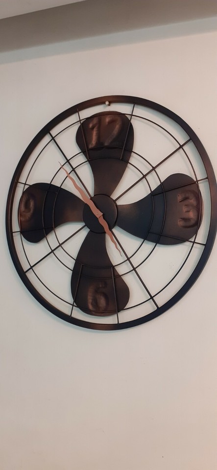 Metal Industrial Black Fan Copper Dust Rustic Vintage 3D Home Decor ...