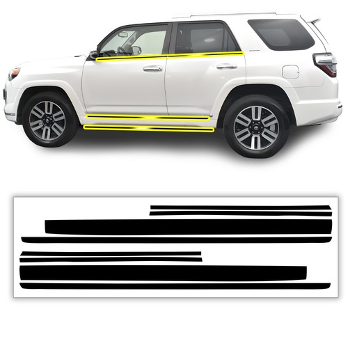Fits Toyota 4Runner 10-24 Side Window Chrome Delete Decal Film Blackout Trim | eBay