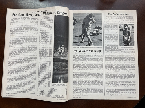 1973 December Track & Field News Steve Prefontaine Last XC Race Bill ...