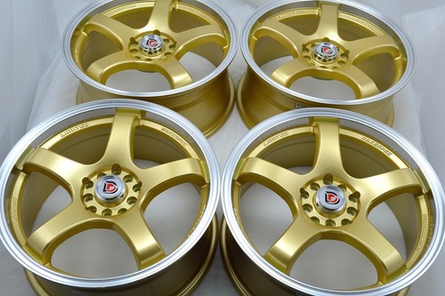17" Gold Rims Legacy VW Beetle Golf Jetta Toyota GR86 Camry 5x100 5x114 ...