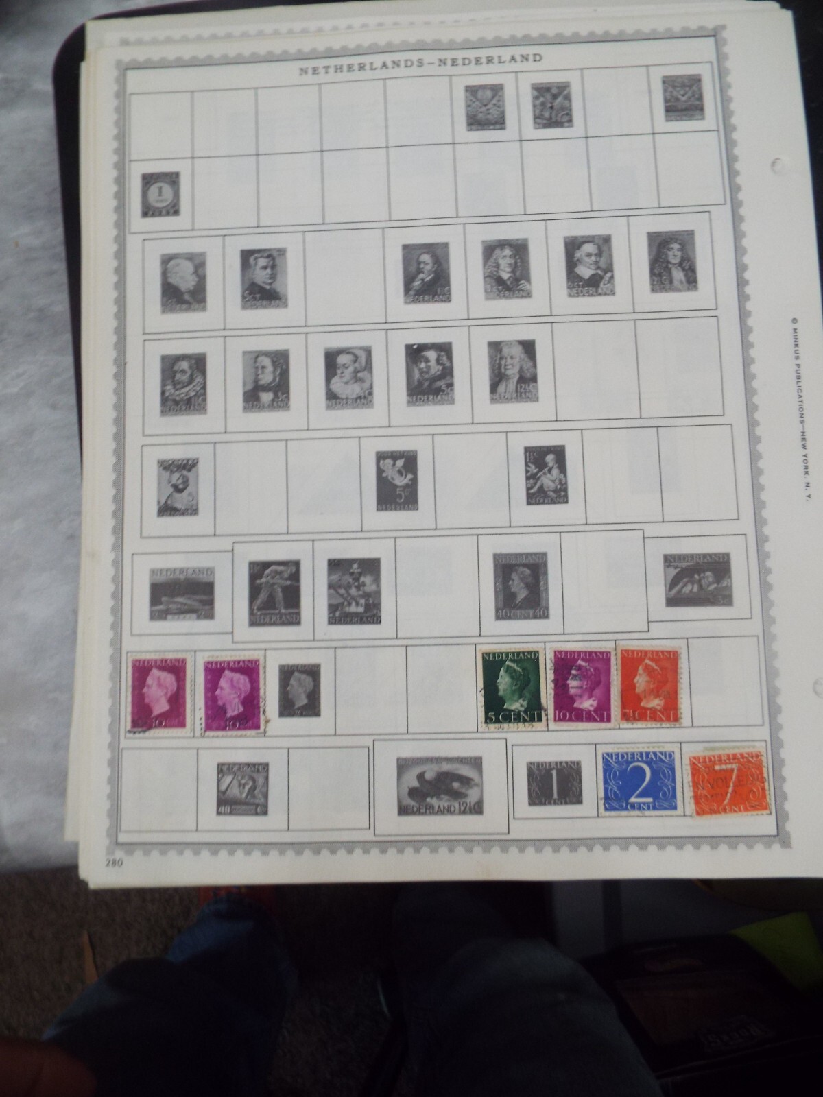 Various loose lot of Minkus pages Stamp Collection some without Stamps ...