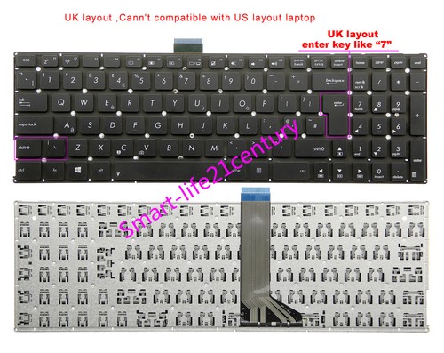 New For ASUS R512 R512C R512CA R512M R512MA R512MAV UK/GB Keyboard non ...