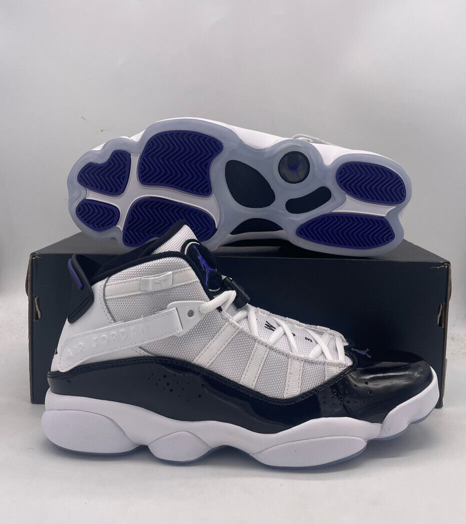 Nike Air Jordan 6 Rings White Black Dark Concord Sneakers Nike Air Jordan 6 Rings White Black Dark Concord Sneakers