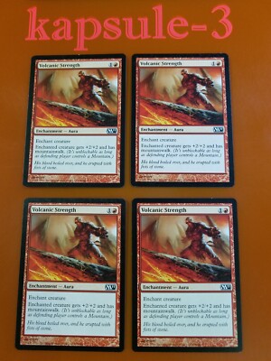 4x Volcanic Strength | M11 Magic 2011 | MTG Magic Cards | eBay