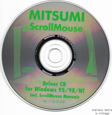 Mitsumi ScrollMouse - Driver CD for Windows 95, 98, NT - PC CD-ROM | eBay