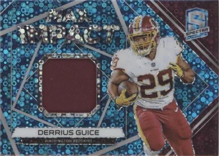 2019 Panini Spectra - Max Impact Derrius Guice #MI-24 Neon Blue Prizm ...