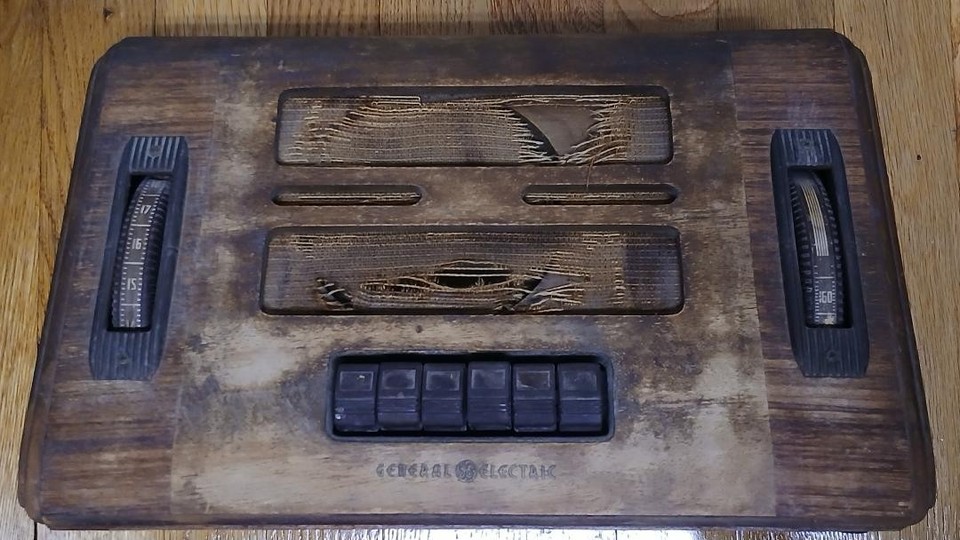 General Electric GD-60 Tube Radio Vintage Wood Pushbutton AM GE Not ...