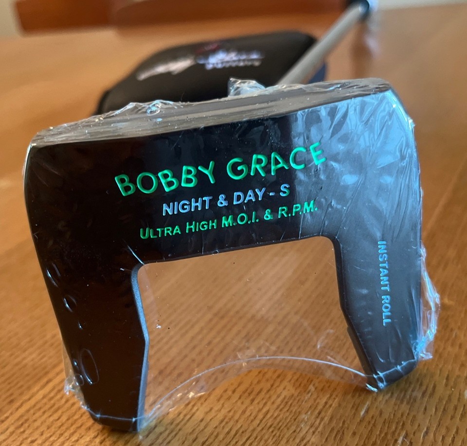 2025 Bobby Grace Night & Day-S mallet Putter 35" NEW +Cover w/ Insta ...