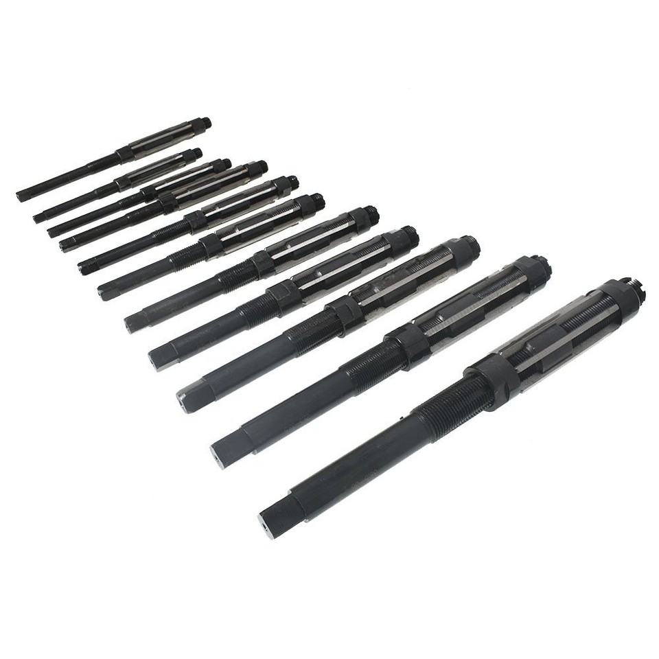 Adjustable 11Pcs Hand Reamers A-K, H4-H14, 15/32 to 1-1/2, HSS 6 Blades ...