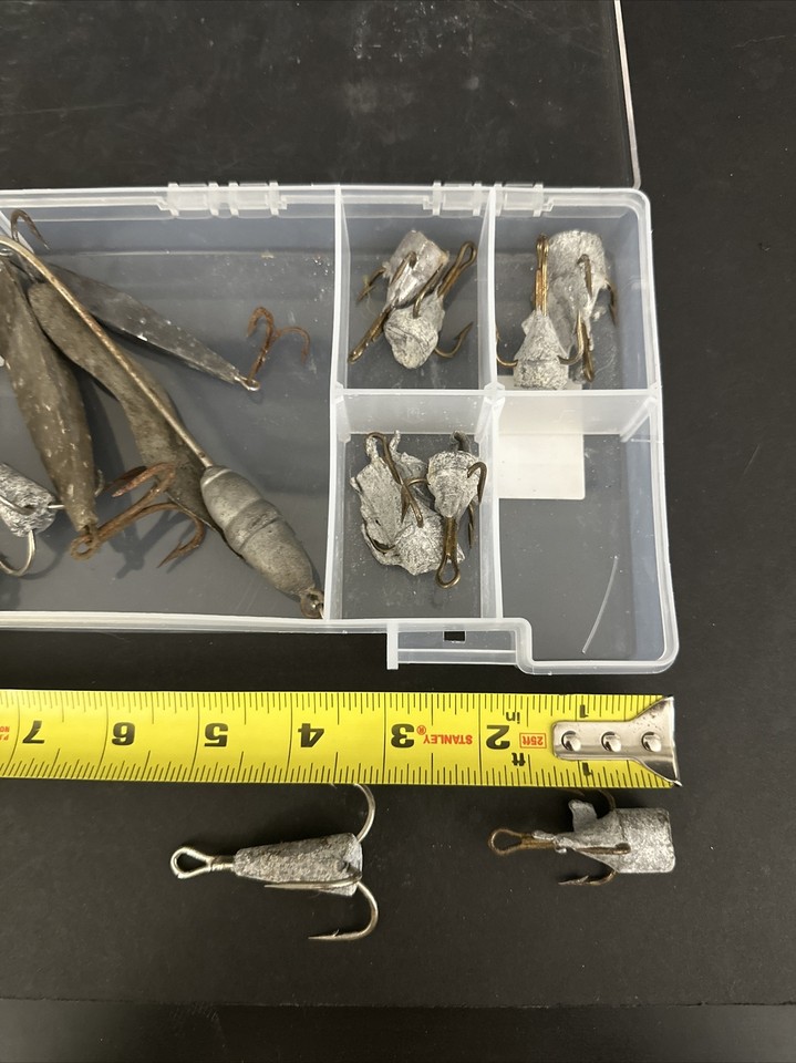 Lot Of 18 Snagging Hook Weighted Treble Hooks Fish Snag Different Sizes ...