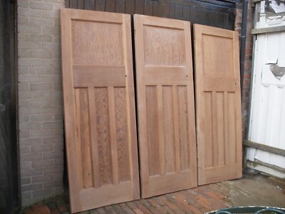 Reclaimed 1930s 1 over 3 panel stripped pine internal doors. | eBay UK