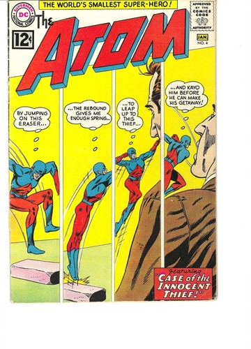 The Atom #4 (DC Comics December 1962-January 1963) VG+ Lower Staple ...