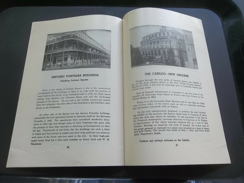 HOTEL GREETERS TOURIST GUIDE BOOKLET New Orleans LA October 1954 The ...