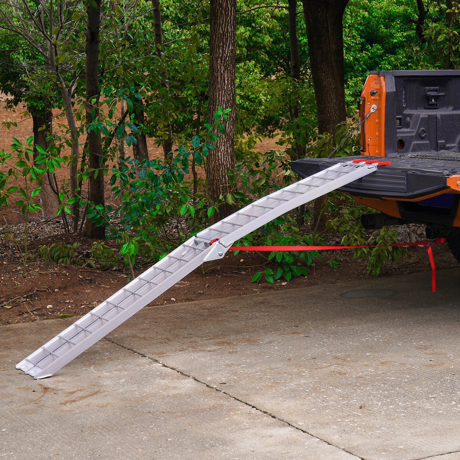 VEVOR Aluminum Ramp 750 LBS Foldable Loading Ramp for Pickup Trucks Bed ...
