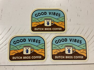 DUTCH Bros STICKER Waco TEXAS Grand OPENING Exclusive GOOD Vibes DB ...