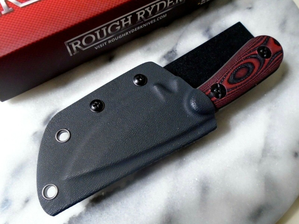 Rough Ryder Tactical Combat Knife Fixed Blade 5mm Full Tang G10 Kydex ...