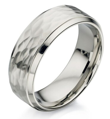 Fred Bennett Brushed & Polished Stainless Steel Industrial Hammered ...