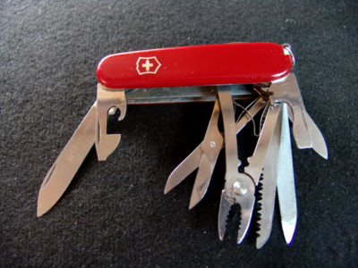 VICTORINOX CRAFTSMAN-SWISS ARMY KNIFE-6 LAYERS-CAMPING-SCOUTING-HUNTING ...