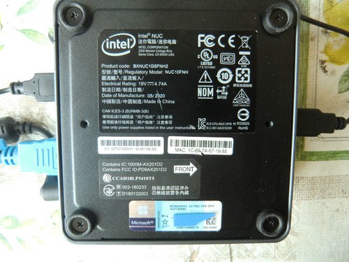 Intel NUC10FNH Mini-PC,Intel Core i5,10 Gen 16 GB RAM,256 GB SSD,2 TB ...