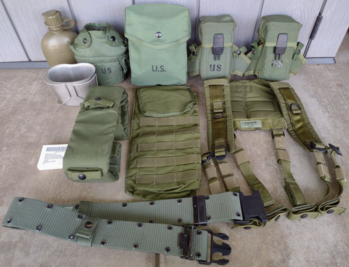 USGI ALICE WEB GEAR SET w/ SO TECH HARNESS EAGLE BELT PAD SAW AMMO ...