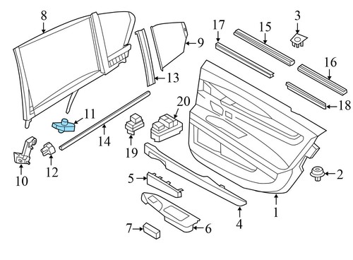 2013-2015 BMW ACTIVEHYBRID 7 - REAR Right Window Sunshade / SUN Shade ...