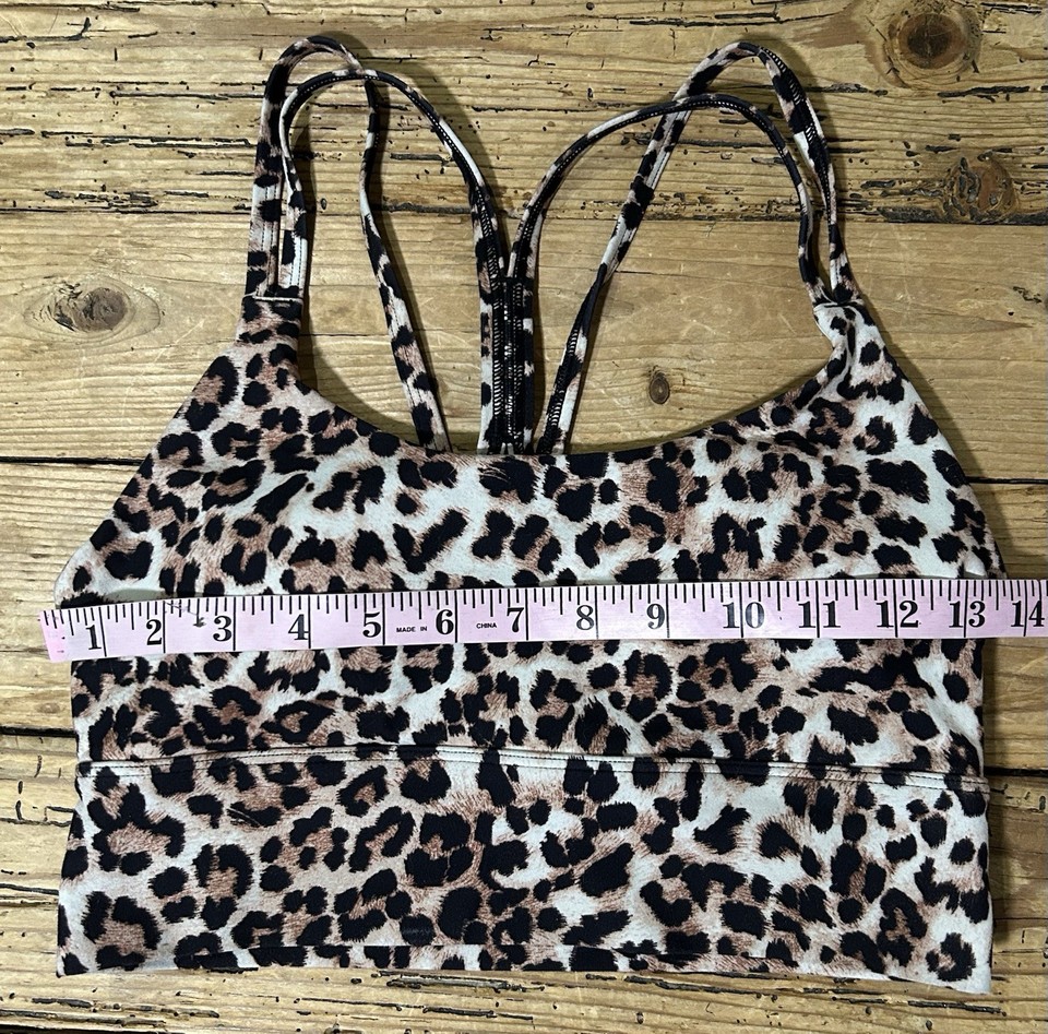 Lorna Jane Women's Size M Leopard Print Longline Strappy Bra | eBay