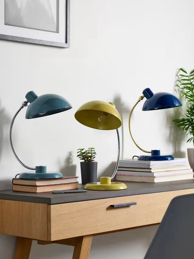Boxed Ex Display John Lewis & Partners Penelope Task Lamp, Navy Blue ...