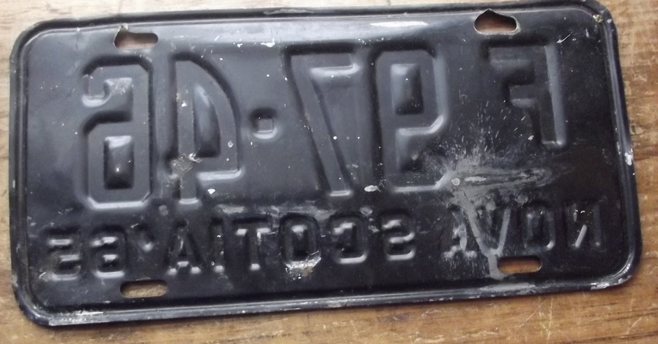 1965 NOVA SCOTIA FARM LICENSE PLATE F 97-46 | eBay