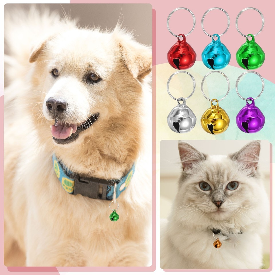 12 PCS Dog Bell, Cat Bell Dog Collar Small Pet Bells Keychain, Red | eBay