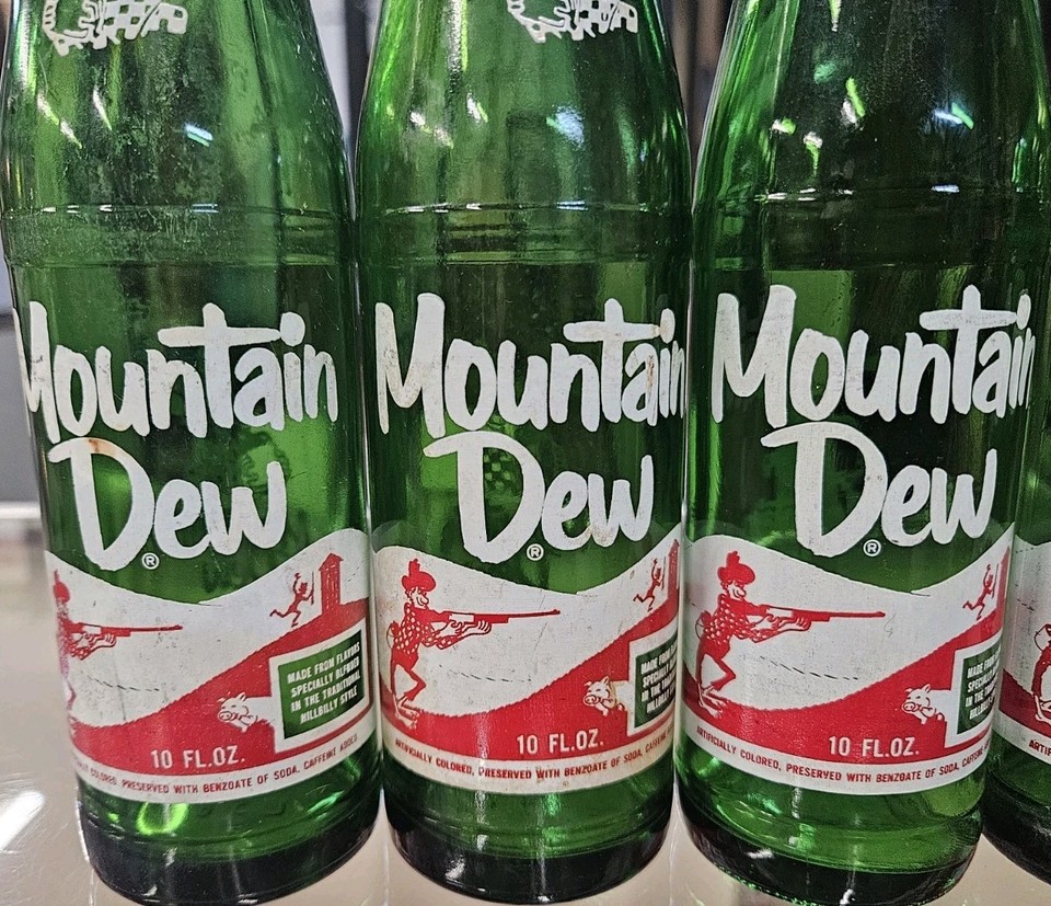 Vintage Lot Of 6 1960's Mountain Dew Hillbilly Soda Bottles (Laughing ...