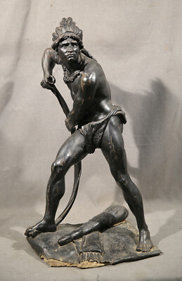 Native American Indian Figure Last of the Mohicans Metal Sculpture ...