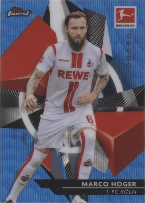 2020-21 Topps Finest Bundesliga - Marco Hoger #54 Blue Wave Refractor ...