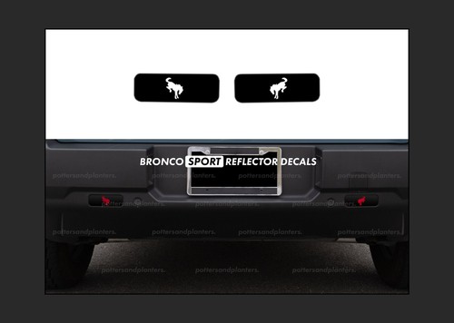 For 2021 - 2024 Ford Bronco SPORT Horse Rear Reflector Vinyl Decal ...