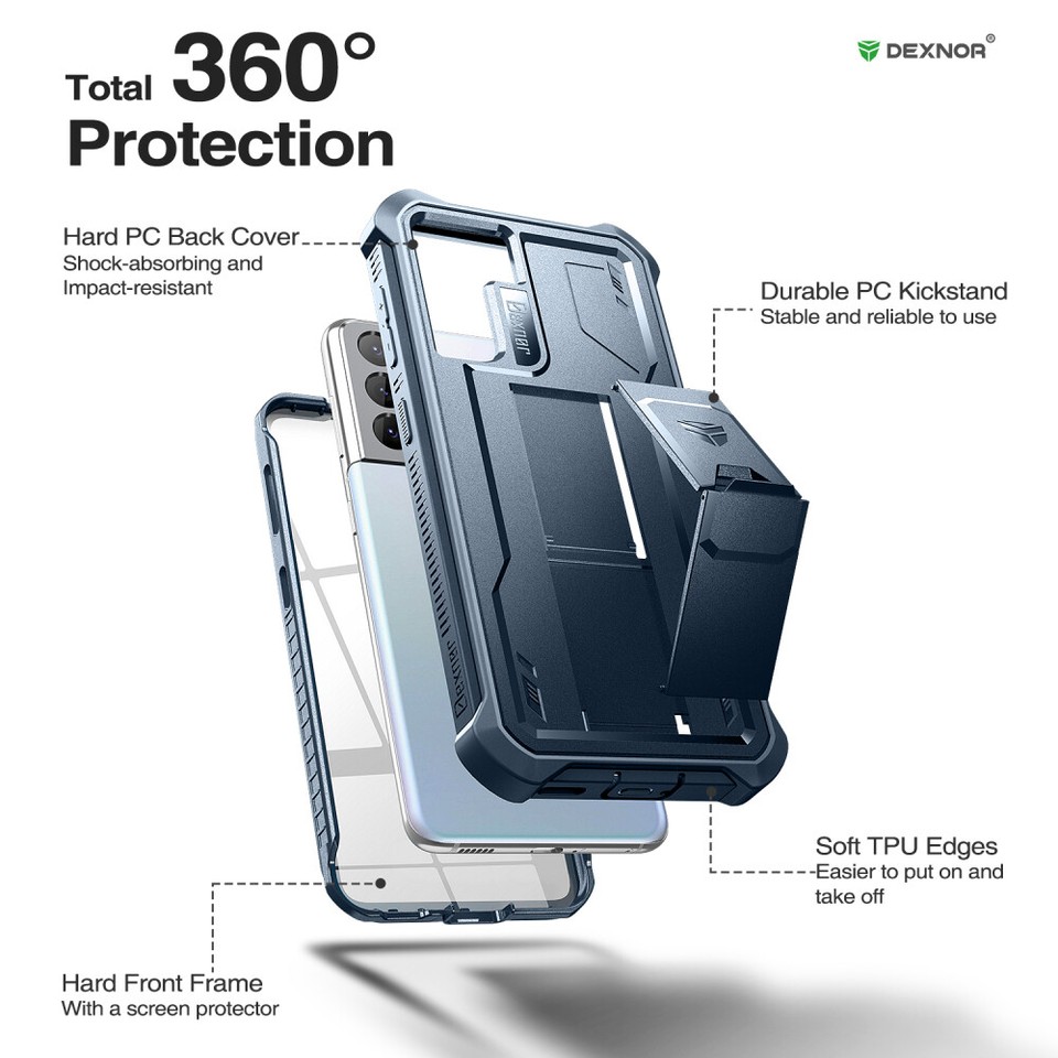 Dexnor Full Body Case for Samsung Galaxy S21 Plus S21+ 5G Cover with ...
