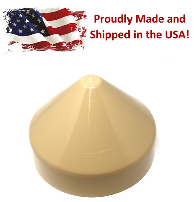 Tan Marine Dock Piling Cone Cap 8" to 10" - Plyon Post Piling Cones ...