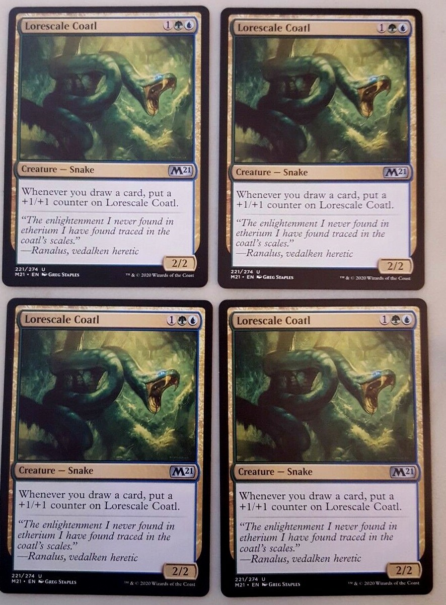 4x Lorescale Coatl M21 Core Set 2021 MTG Magic The Gathering NM Playset ...