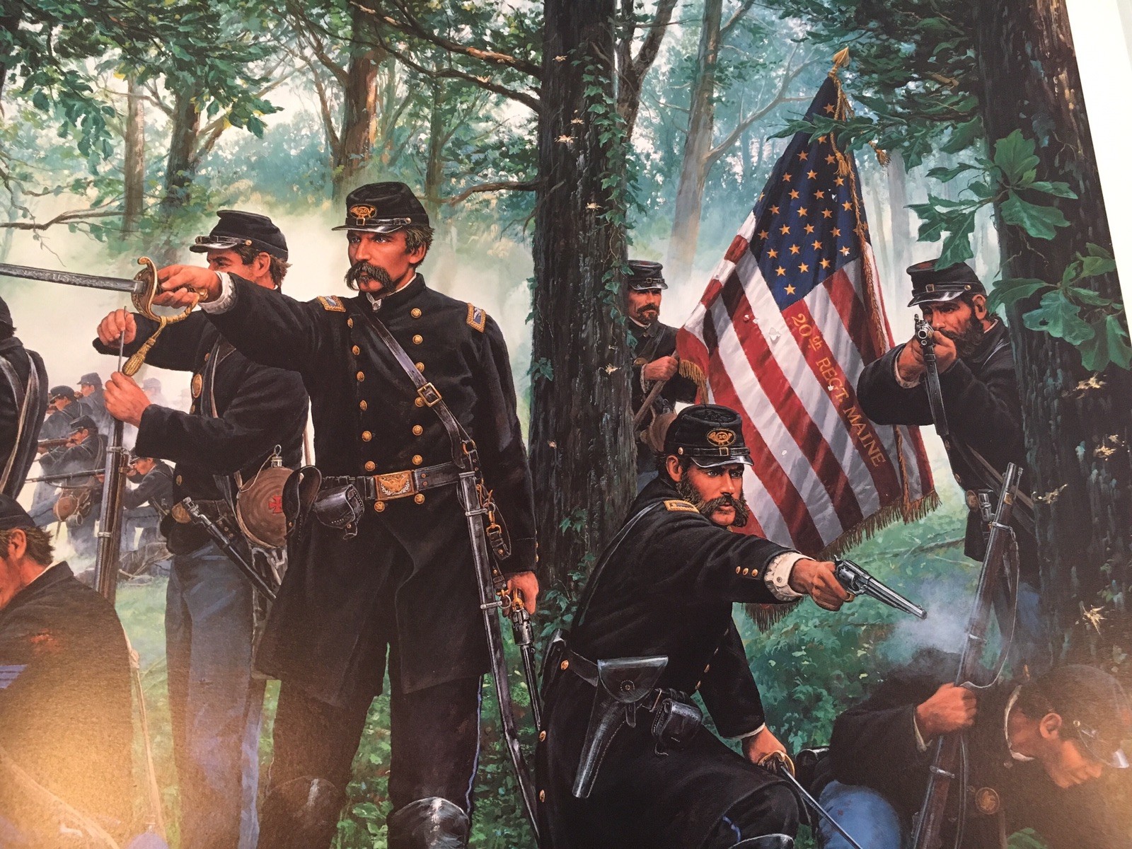 "LITTLE ROUND TOP" by John Paul Strain, Colonel J. Chamberlain, Rare ...