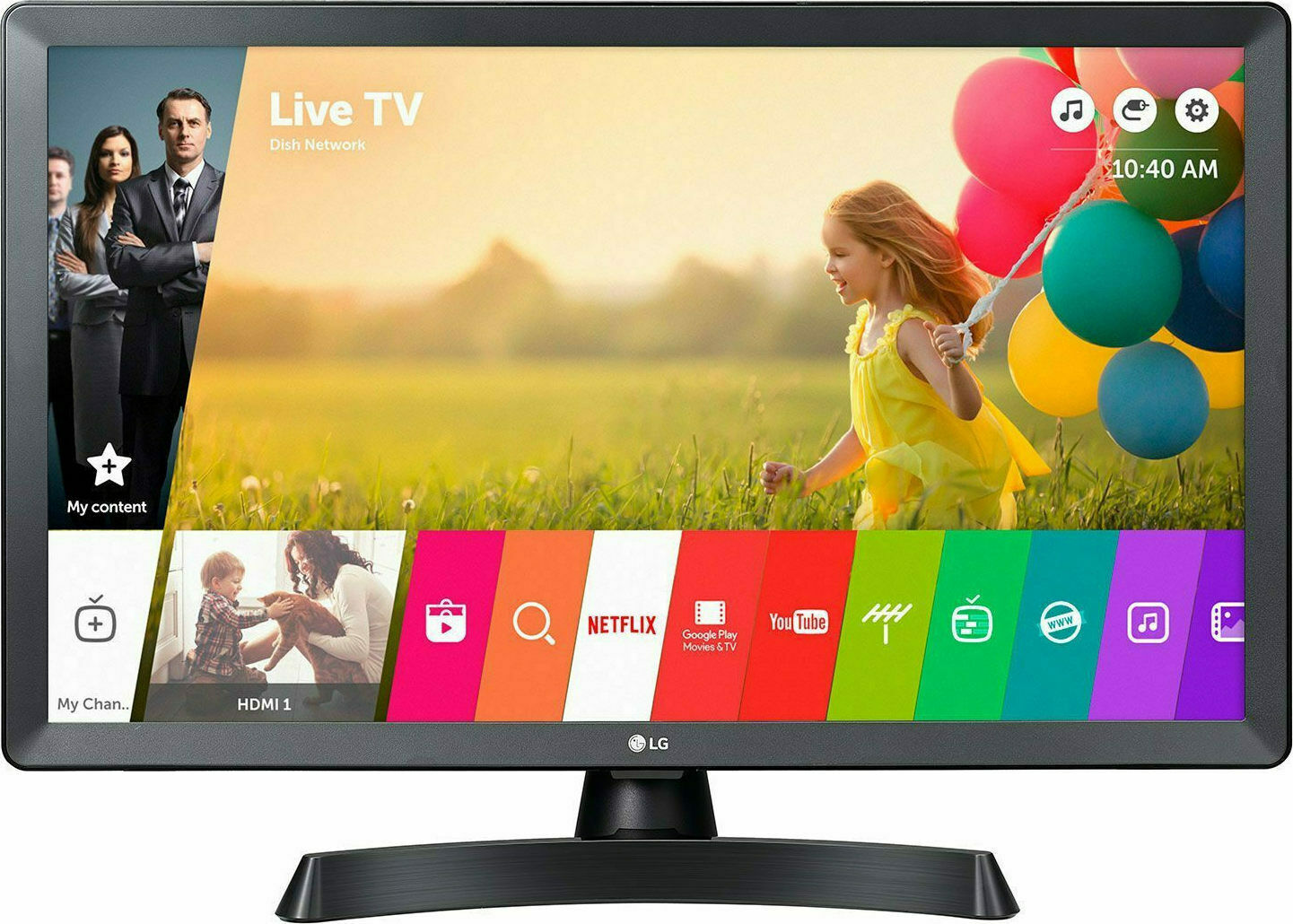 LG SMART TV 28TQ515S LED FULL HD MONITOR WXGA DVB-T2 WI FI NETFLIX DAZN ...