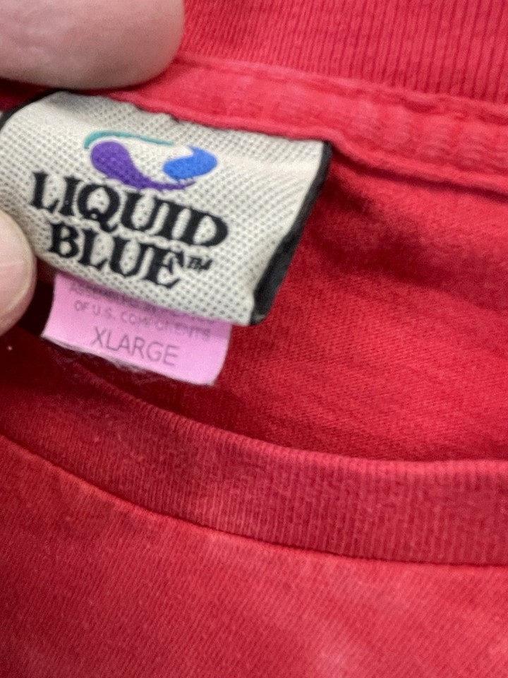 Vintage Detroit Red Wings T Shirt Liquid Blue Tag Red Black Tie Dye ...