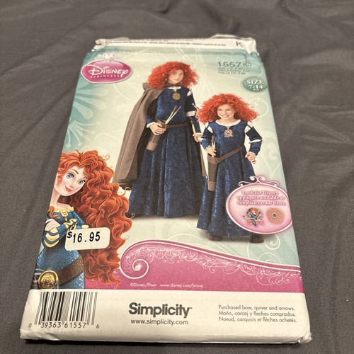 Simplicity Pattern 1557 Sz 7-14 Child Disney Princess Brave Merida ...