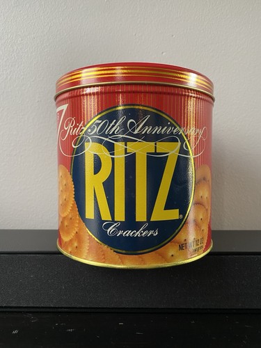 Vintage Nabisco Ritz Cracker Round Advertising Tin 50th Anniversary ...