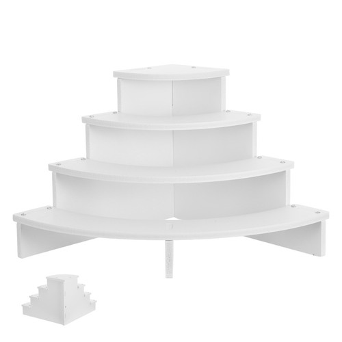 Triangle Wooden Display Rack: Multi Layer Shelf For Figures Small ...