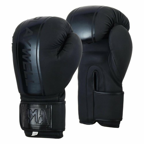 Playwell Pro Elite Boxe Gants Noir Mat Entraînement Kick Muay Thaï Mma ...