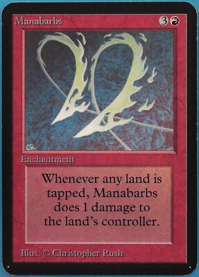 Manabarbs Alpha NM Red Rare MAGIC THE GATHERING MTG CARD (ID# 453840 ...
