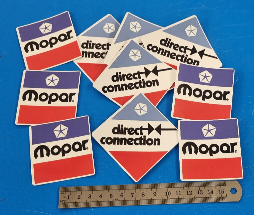 Mopar Performance Direct Connection Decal Sticker set x 5 of each total ...