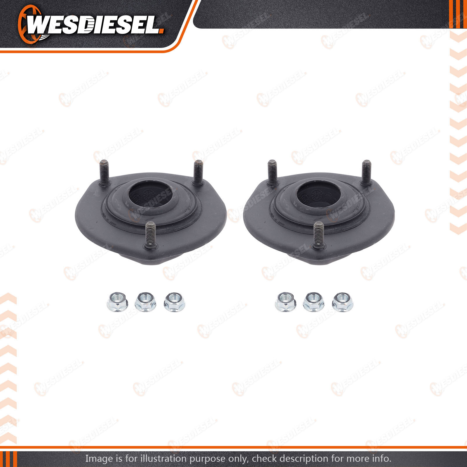 2 Pcs Rear KYB Strut Top Mounts fits Toyota Camry SDV10 SXV10 VDV10 ...