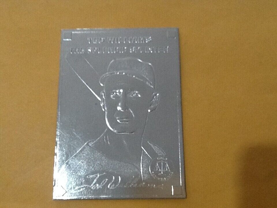 TED WILLIAMS THE SPLENDER SPLINTER # 002462 SILVER FOIL CARD WITH ...