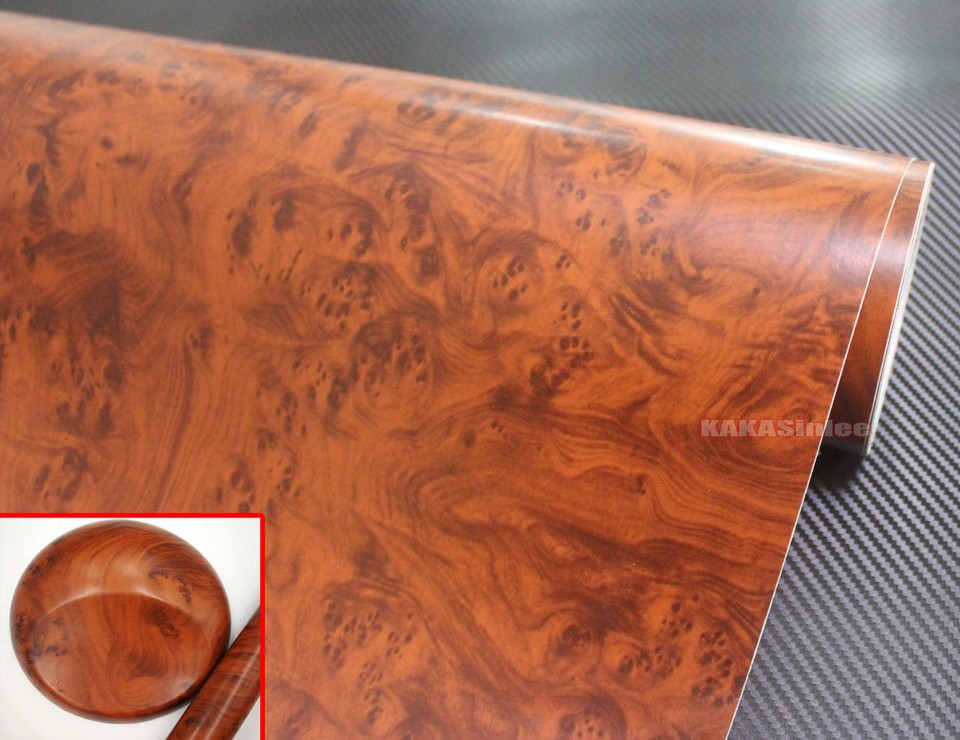 DIY Matte Glossy Wood Grain Textured Vinyl Wrap Sticker Decal Car Home ...