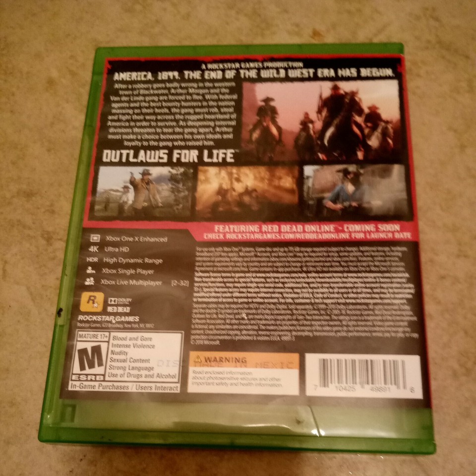 Red Dead Redemption 2 - Microsoft Xbox One, 2018 - 2 Discs Set | eBay