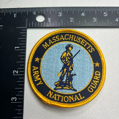 Round US Army MASSACHUSETTS ARMY NATIONAL GUARD Patch (Military) 00.H ...
